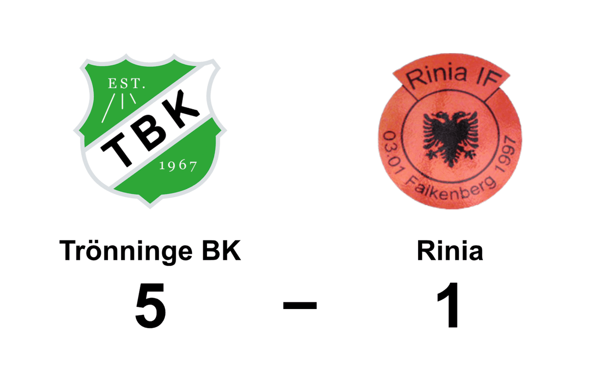 Trönninge BK vann mot Rinia | Hallands Nyheter